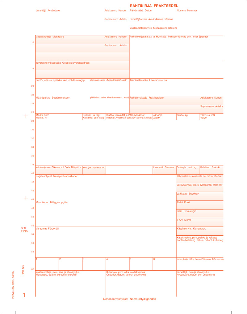 Rahtikirja 4-os setti EAN-koodilla yleis arkistoreijät, PRAHTISE, 500 ...